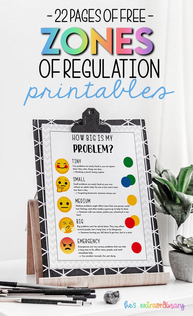 Free Zones of Regulation Printables