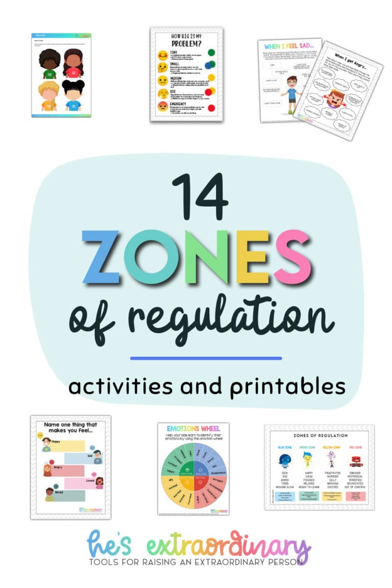14 Zones of Regulation Activities and Printables for Kids