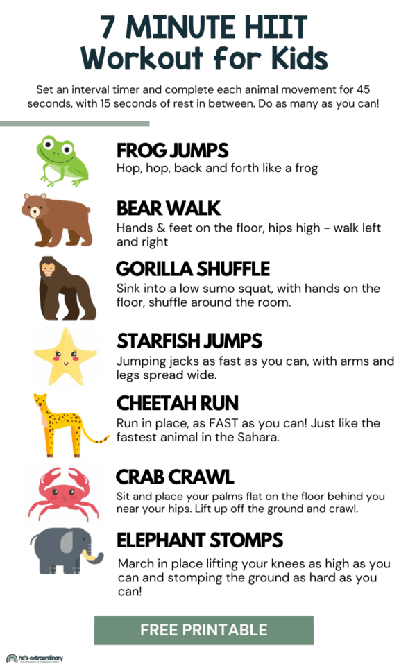 HIIT for Kids - Improve Emotional Regulation In Just 7 Minutes Per Day